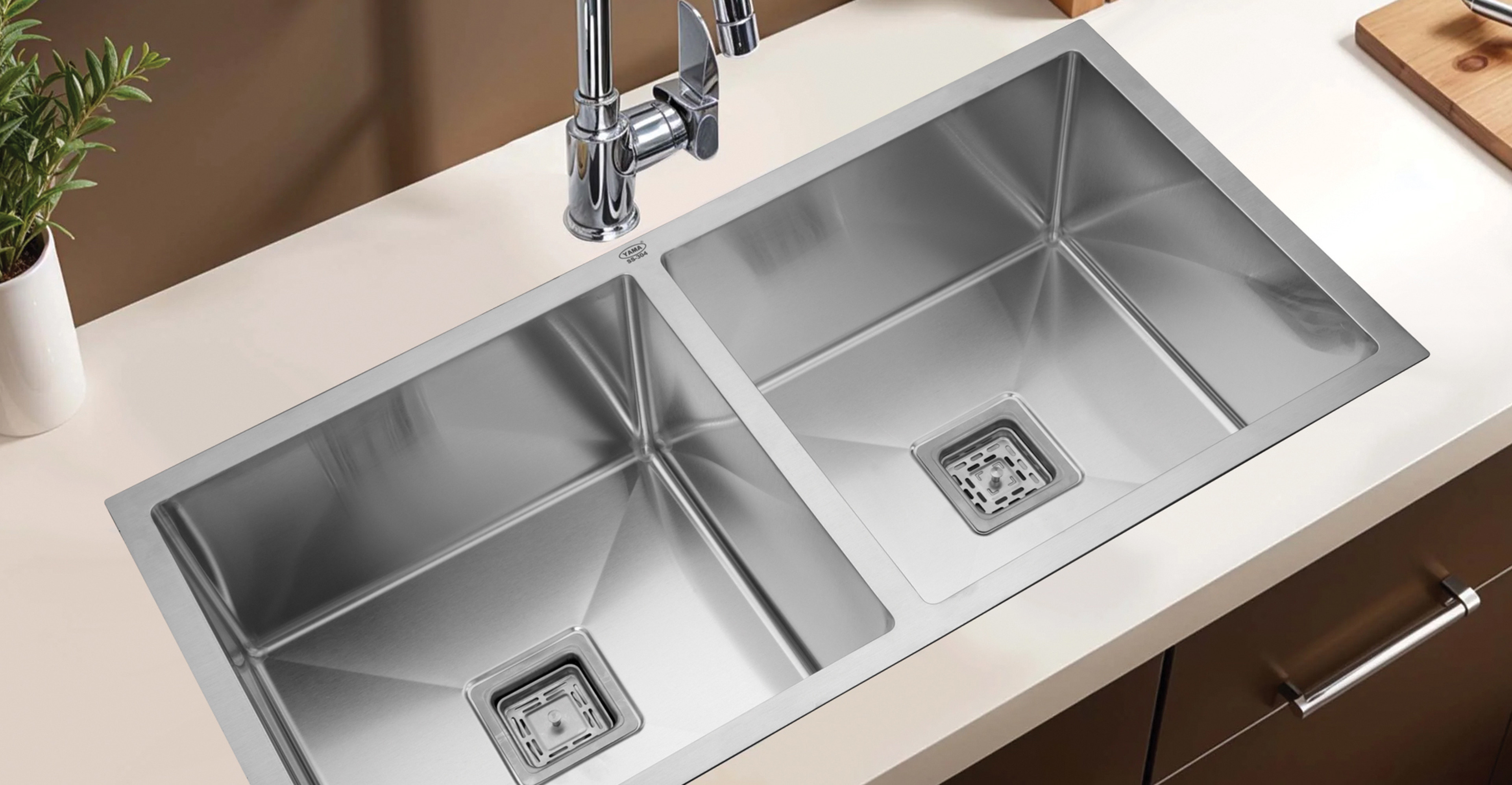Yama Sink, Floor grating, Handcrafted kitchen sink, Kitchen faucets ...