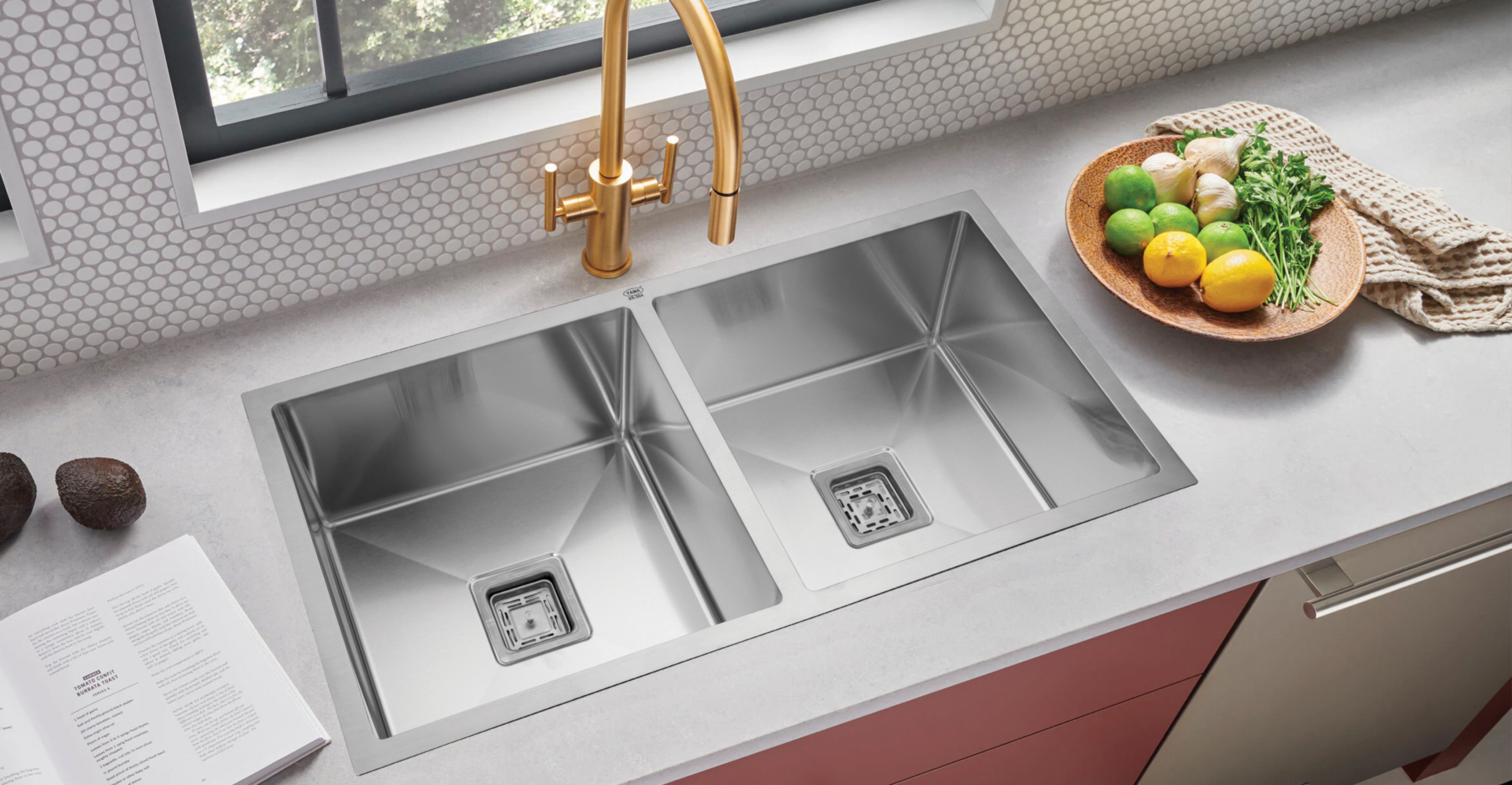 Yama Sink, Floor grating, Handcrafted kitchen sink, Kitchen faucets ...